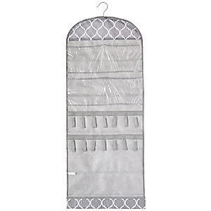 Whitmor Jewelry Organizer-Gray Trellis