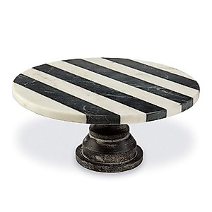 Black and White Marble Cake Pedestal