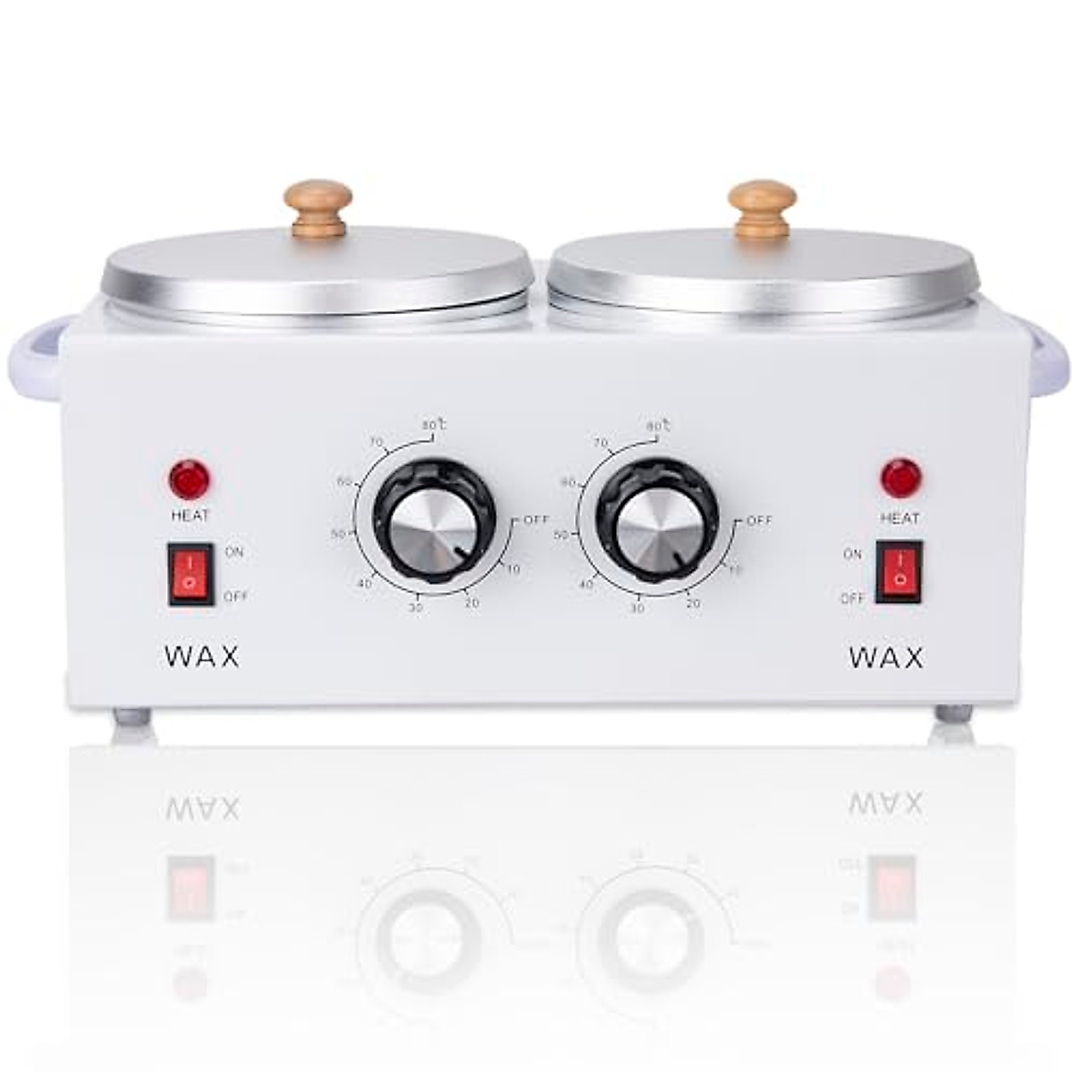 Double Wax Warmer Double Wax Pot Professional for Hair Removal, Electric Wax Heater Machine Dual Wax Pot Warmer Professional With Adjustable Temperature for Facial,Skin,Body,Spa, and Salon