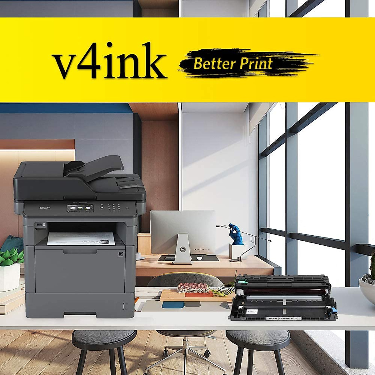 v4ink Compatible DR820 Replacement for Brother DR820 DR-820 Drum Unit for use with Brother HL-L6200DW L6200DWT L5100DN L5200DW L5200DWT L6300DW MFC-L5900DW DCP-L5500DN Printer, Enhanced Version