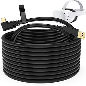 Link Cable for Oculus Quest 2, Virtual Reality Headset Cable for Oculus Quest 2, Steam VR, Fast Charing High Speed PC Data Transfer USB 3.0 to USB C - 10FT (3M)