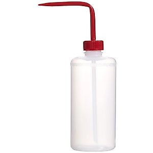 SP Bel-Art Narrow-Mouth 500ml (16oz) Polyethylene Wash Bottles; Red Polypropylene Cap, 28mm Closure (Pack of 6) (F11613-0500)