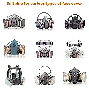 Teyio 6001 Filter Cartridges for Respirator Mask with Filters, Dust-Proof, Painting-Proof, Organic Vapor, Pollen and Chemical Cartridges Brown