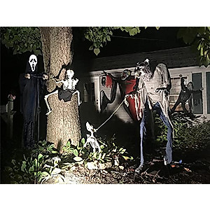 LarpGears Scarecrow Screaming Ghost Halloween Scary Ghost of Death Ghost Flying Scarecrow Home Decoration for Outdoor Garden, Porch,Yard (Black)