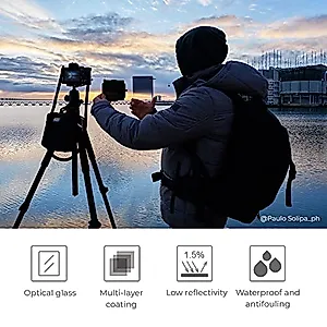 K&F Concept 100x100mm Square ND Filter Kit ND1000 (10 Stop) + 1x Filter Holder + 8 x Filter Rings with 28 Multi-Layer Coatings Compatible with Canon Nikon Camera Lens