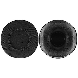 Geekria QuickFit Protein Leather Replacement Ear Pads for Logitech H390, H600, H609, Headphones Earpads, Headset Ear Cushion Repair Parts (Black)