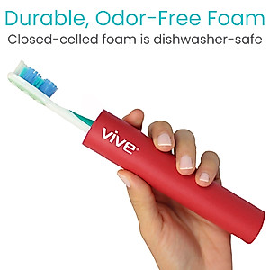 Vive Foam Tubing (9 Pack) - Utensil Padding Grips - Spoon, Fork Round Hollow Medical Closed Cell Tube - Cut to Length - Provides Wider, Larger Grip Pipe Tool for Dexterity, Disabled, Elderly