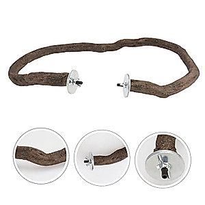 Mipcase 1pc Training Cockatiels Branches Toys Parakeet Supply Resistant Paw Perch Stand Wooden Accessories Conures Bird for Cage Stick Pet Bracket Caciques Parakeets Grinding Hamster