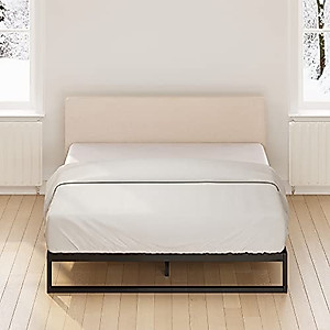 ZINUS Parker Upholstered Headboard / Easy Assembly, Beige, Queen