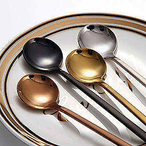 8 Pcs Coffee Spoons Teaspoons 5.3-Inch Matte Frosted Handle Stainless Steel Espresso Spoons for Coffee Ice Cream Sugar Dessert Cake Soup