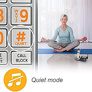 AT&T CL83207 DECT 6.0 Expandable Cordless Phone with Smart Call Blocker, Silver/Black with 2 Handsets