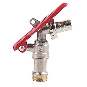 Metal Draft Faucet,Brass Draft Beer Tap Faucet Lock for Kegerators Brass 1/2" Thread Water Tap Lockable Faucet Home Outdoor Garden Tool Garden Outdoor Brass Faucet