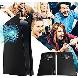 PS5 Faceplates with Cooling Vents, Shockproof PS5 Cover PS5 Plates for PS5 Disc Edition, Hard ABS Anti-Scratch PS5 Replacement Plates PS5 Cover Shell Case PS5 Console Cover Accessories with Vent