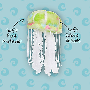 WISHPETS ConfettiSoft 7" Jellyfish Stuffed Animal Plush Toy - Green