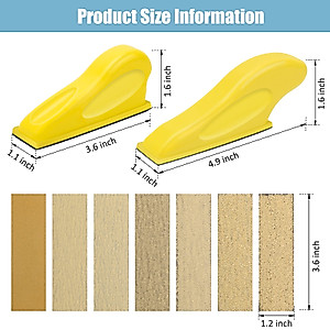 Windspeed 2+70 Pcs Mini Detail Sander, Finger Sanders for Wood Micro Sander for Detail Work Finger Sander for Crafts Small Projects, Include 40 60 80 120 150 220 400 Grit Sandpaper