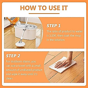 Niaoyun 2Pcs Momeng Floor Cleaner Orange, Floor Cleaner Liquid Momeng, Powerful Decontamination Floor Cleaner, Natural Hardwood Floor Stain Cleaner