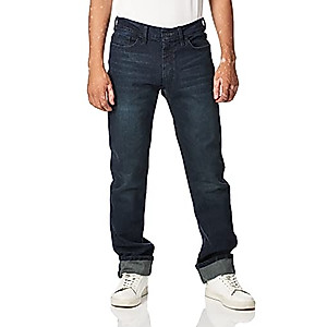 Nautica Men's 5 Pocket Straight Fit Stretch Jean, Pure Adriatic Sea Wash, 38W 34L