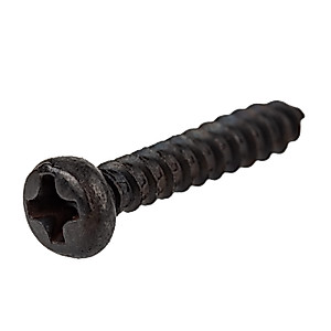 #2 x 1/2" Black Pan Head Phillips Drive Wood Screws - Pack of 25 - Self Tapping Screws for Wood - PH212-SBL
