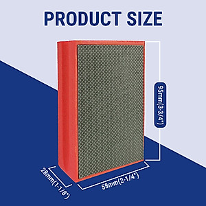 HXIN Diamond Hand Polishing Pad Diamond Sanding Block Foam Backed Diamond Sponge Sanding Pads for Wet or Dry Grinding polishing for Granite Marble Stone Tile Glass Ceramic (1, 200# Square)