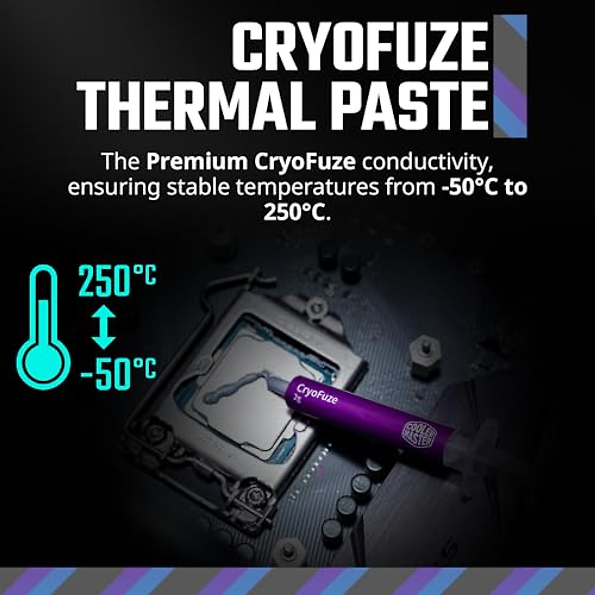 Cooler Master Hyper 212 Pro aRGB CPU Air Cooler, SickleFlow Edge 120 PWM Fan, Composite 4 Copper Heat Pipes, 152mm Tall, Sleek Top Cover, AMD Ryzen AM5|AM4, Intel LGA 1851|1700 Brackets