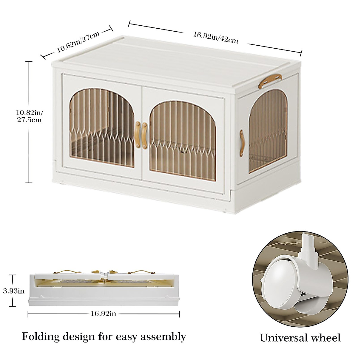 FXTNKYY Storage Bins with Lids,Collapsible Storage Bins for Closet Organizer, Plastic，Stackable，with Wheels for Home Room Storage (4 Pack)