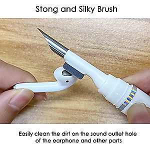 Bluetooth Earbuds Cleaning Pen,Siumir Headphone Cleaner Compatible with Airpods with Soft Dust Removal Brush Pen for Headphones, Charging Box, Camera, Mobile Phones
