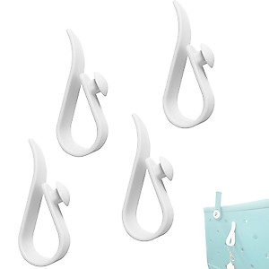 FEICUIBEXI Hooks Accessories for Bogg Bags, Insert Charm Cup Holder Connector Key Holder Hat Hanger, 2pcs White