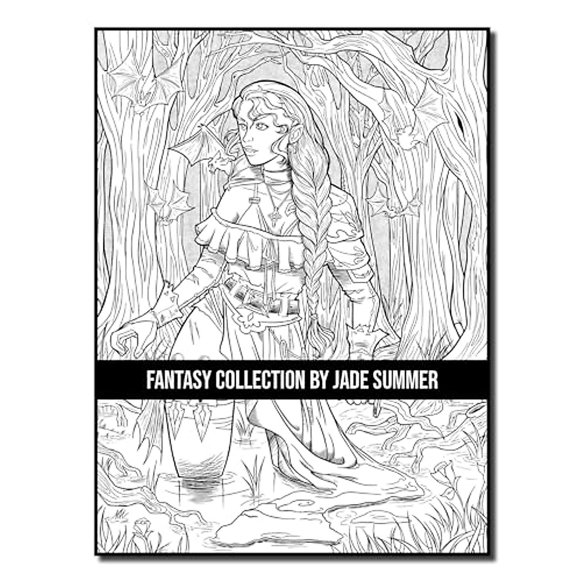 Fantasy Collection: An Adult Coloring Book with 100+ Incredible Coloring Pages of Mermaids, Fairies, Vampires, Dragons, and More!