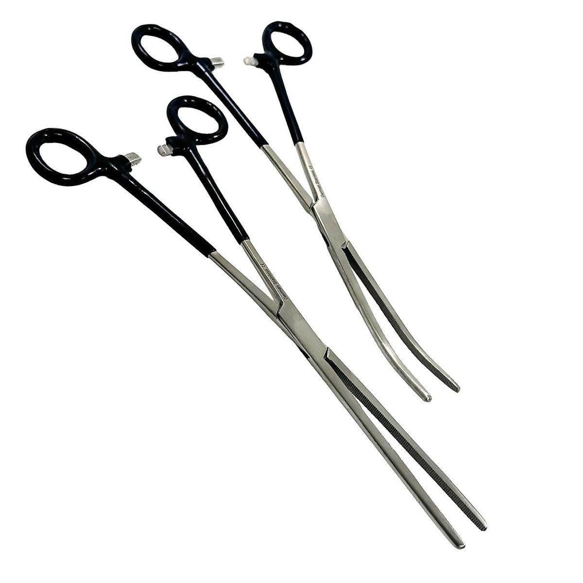 German Stainless Curved + Straight Forceps, Hemostat Forceps clamp 10" (Cynamed Brand) … … … …