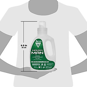 Hiketron Mambo Man Laundry Liquid Detergent, 5x Ultra Concentrated, Tough Stains Remover, Long Lasting Masculine Scent (40 Fl Oz, Pack of 1)