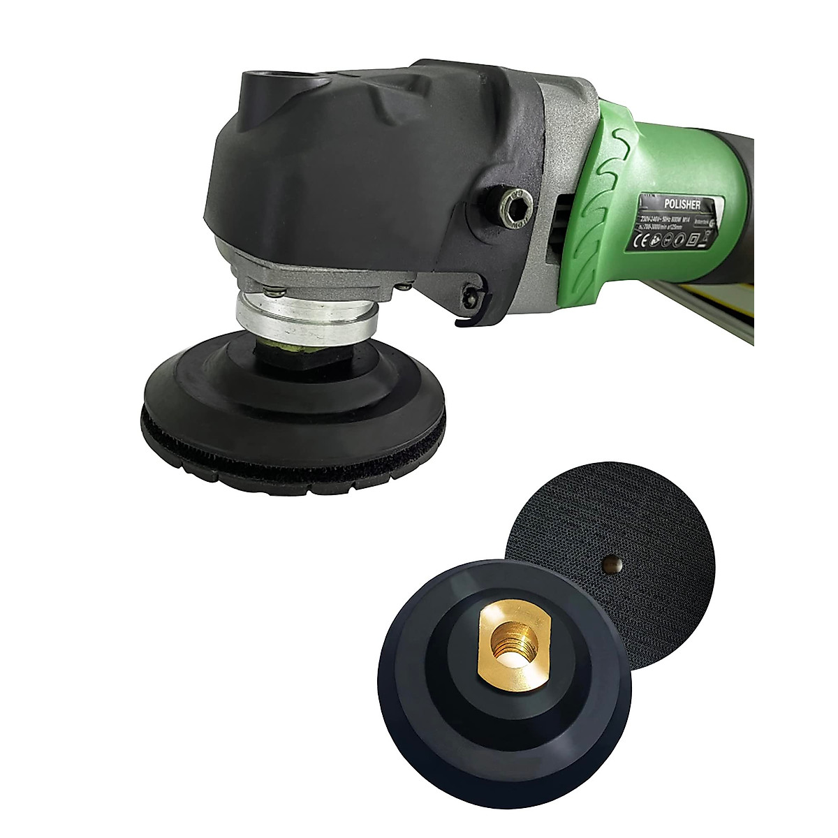 ComeFloor Rubber Backer Pad 6 Inch Hook and Loop Rubber Backing Pad for Angle Grinder, Hand Grinder - Arbor 5/8"-11 6"