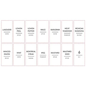 140 Pieces Gold Spice Jar Labels, Minimalist Preprinted All Caps Text on White Stickers for Seasonings, Herbs, Kitchen Organization (Water Resistant)