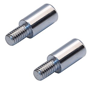 2Pcs Chrome Arcade DIY Shaft Extender Joystick Extension Rod Extender Shafts for Sanwa Joystick & Zippyy Joystick & Jamma Extension & Control Extender