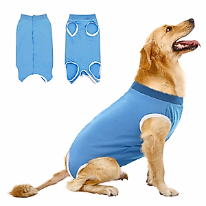 MIGOHI Dog Surgery Recovery Suit, Anti Licking Recovery Suit for Female Male Dogs Cats, Spay Neuter Dog Onesie After Surgery, Professional Dog Surgical Suit Cone Alternative for Abdominal Wounds