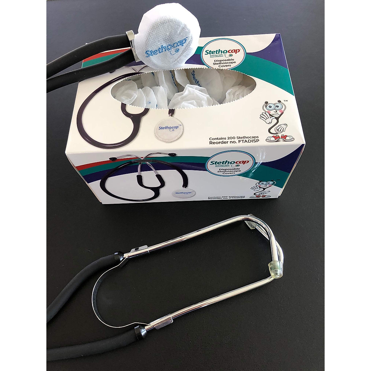 Stethocap Disposable Stethoscope Covers Box of 200 Covers.