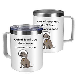 WFSJRED Get Well Gifts for Women 12 oz Insulated Mug for Coffee Mug with Leak-Resistant closeable hot lid for hot Drinks with Handle (well at)