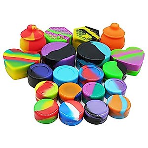 Silicone Wax Concentrate Multi Compartment Containers Large Non-stick Jars (20)