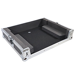 ProX X-PRIMEGO ATA Style Flight Travel hard Case for Denon DJ Prime Go Digital Controller - Silver On Black