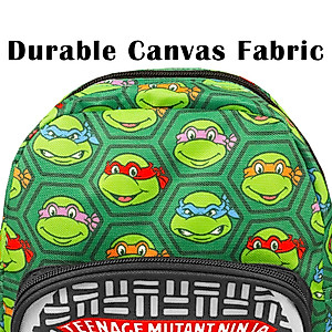 Teenage Mutant Ninja Turtles Mini Backpack - 10” Canvas Backpack with Front Pocket and Bottle | TMNT School Supplies Bundle