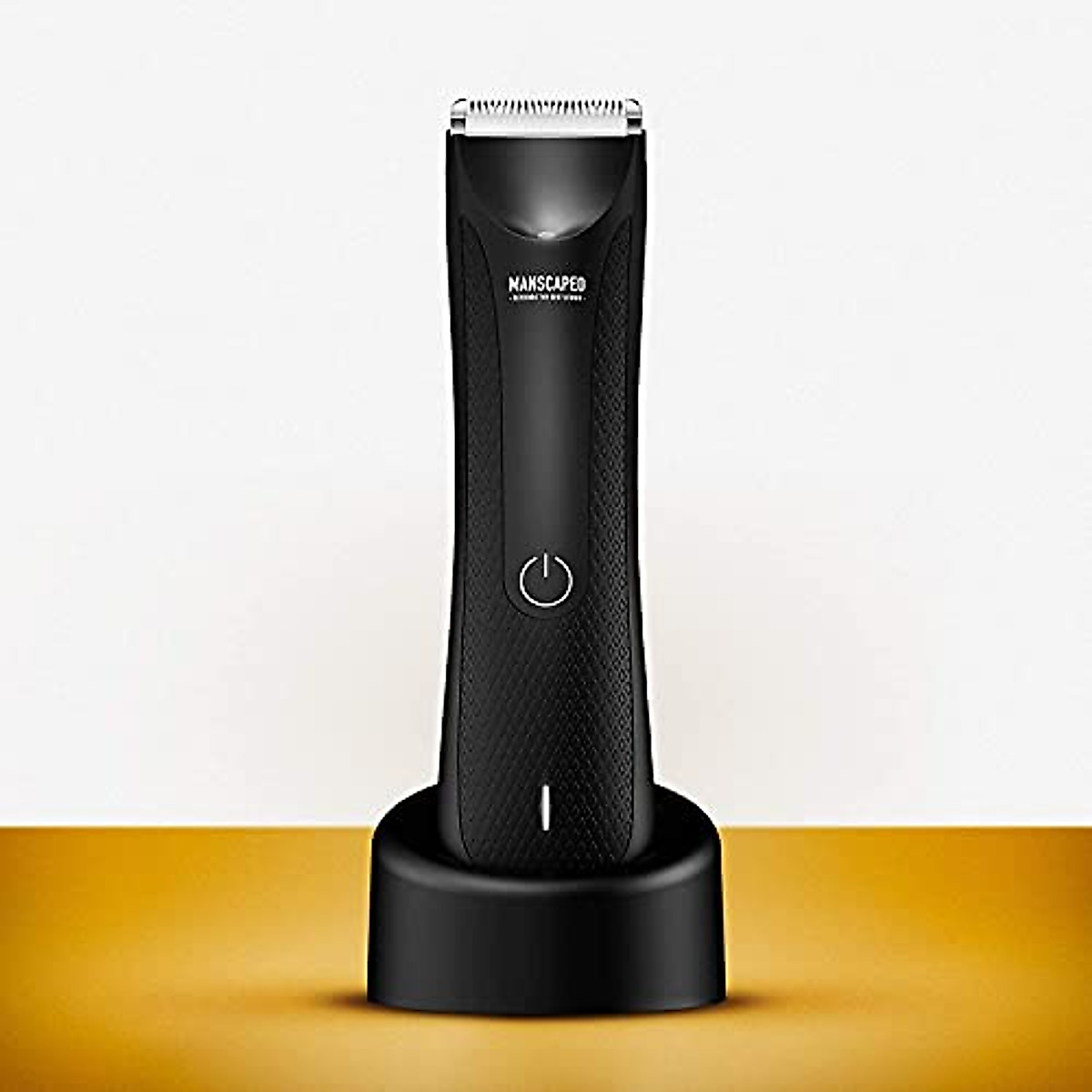 MANSCAPED® Electric Groin Hair Trimmer, The Lawn Mower™ 3.0, Replaceable Ceramic Blade Heads, Waterproof Wet/Dry Clippers, Standing Recharge Dock, Ultimate Male Hygiene Razor