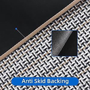 Kitchen Rugs and Mats Non Skid Washable 2PCS Absorbent Kitchen Runner Rugs Sets of 2 Comfort Weave Kitchen Floor Mats for in Front of Sink Kitchen Hallway Laundry Room (Brown, 20"x32"+20"x59")