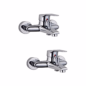 jojofuny 2pcs Faucets for Bathroom Sinks Kitchen Bathroom Sink Faucets Bathtub Faucet Hot and Cold Water Faucet