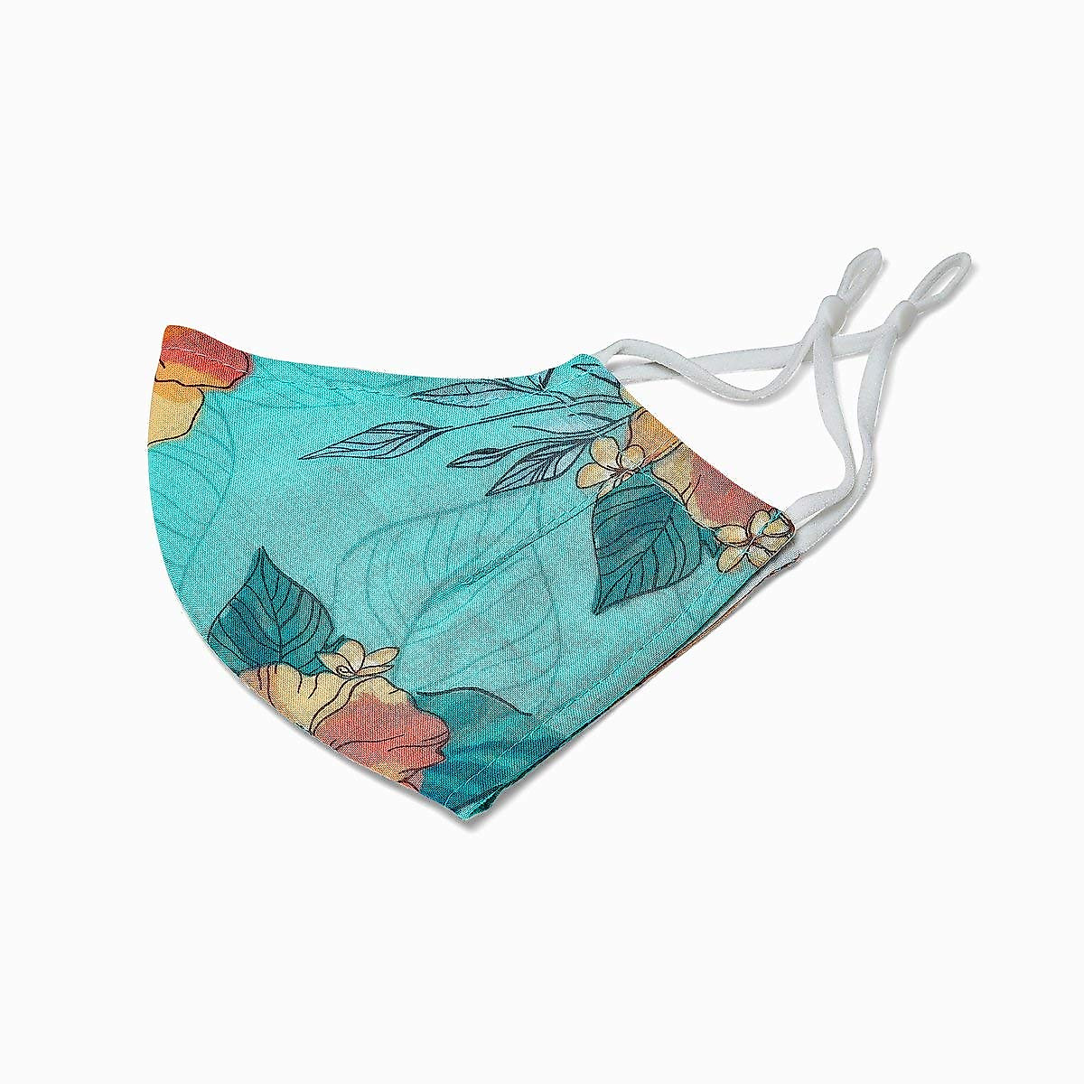 Pura Vida Bracelets X Vera Bradley Face Mask – 2 Layer Washable Cotton Facial Cover with Insert Pocket – Citrus Hibiscus