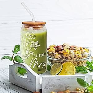 Bride To Be Gifts - Bridal Shower Gift - Engagement Gifts for Women, Bachelorette Gifts for Bride, Bride Gifts - Bachelorette Party Favors, Wedding Bridal Shower Decorations - Future Mrs Can Glass