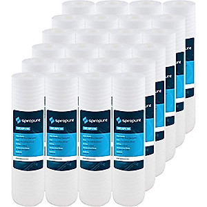 SpiroPure SP-AP110 10x2.5 5 Micron Grooved Melt-Blown Polypropylene Sediment Water Filter Cartridge SGC-25-1005 AP110 (Case of 24)