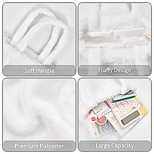 Ladies Women Fluffy Shoulder Bag Tote bags Creamy Ice Cream New Gift Purse Plush Handbag for Autumn and Winter