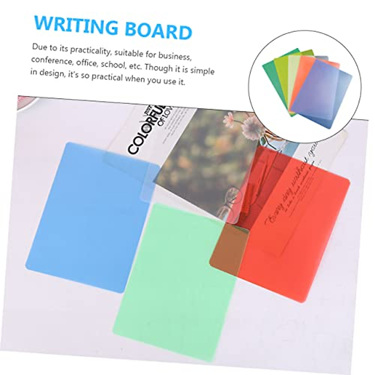 STOBOK 15pcs A4 Writing Pad Clear Desk Pad Computer Desk Accessories Office Desk Accessories Desk Pad Clear Blotter Tabletop Accessories Writing Pad Plastic Board Exam Board