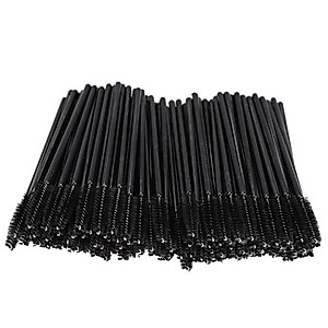 Scala 100pcs Microbrushing one-time Disposable Eyelash Brushes Disposable Eyelash Brushes Mini Mascara Applicator Natural Extention Wands Makeup Brushes Tool (100pcs)
