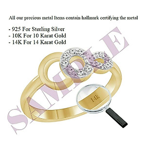 Pretty Jewels 14k Yellow Gold Evil Eye Design Ring, 1/6 Carat Round Cut White Natural Diamond Stackable Engagement Wedding Ring For Women (Color: H-I, Clarity: I1-I2, 0.17 Cttw) Ring Size-6