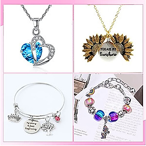 Agitation Unicorn/Princess Wooden Musical Jewelry Box for Girls with Unicorn/Princess Jewelry Set (Pink Princess2)